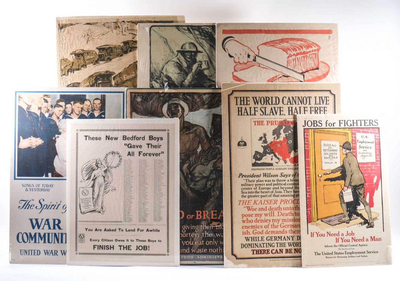 7 mixed WWI era Propaganda Posters | Historical Artifacts Auction