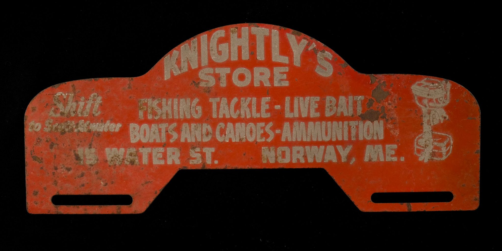 Vintage Fishing License Plate Topper - CT Firearms Auction