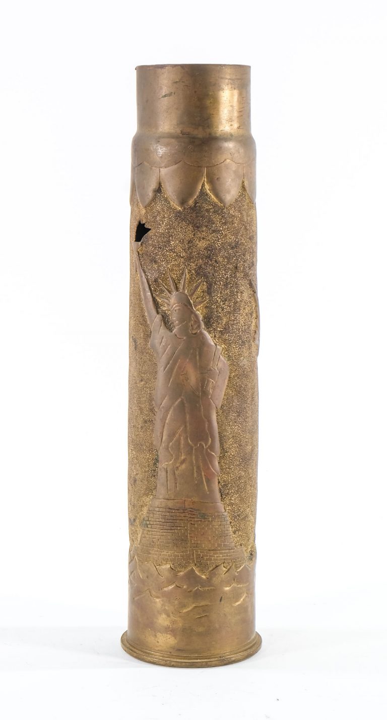 WWI Statue of Liberty Trench Art Artillery Shell - Online Gun Auction