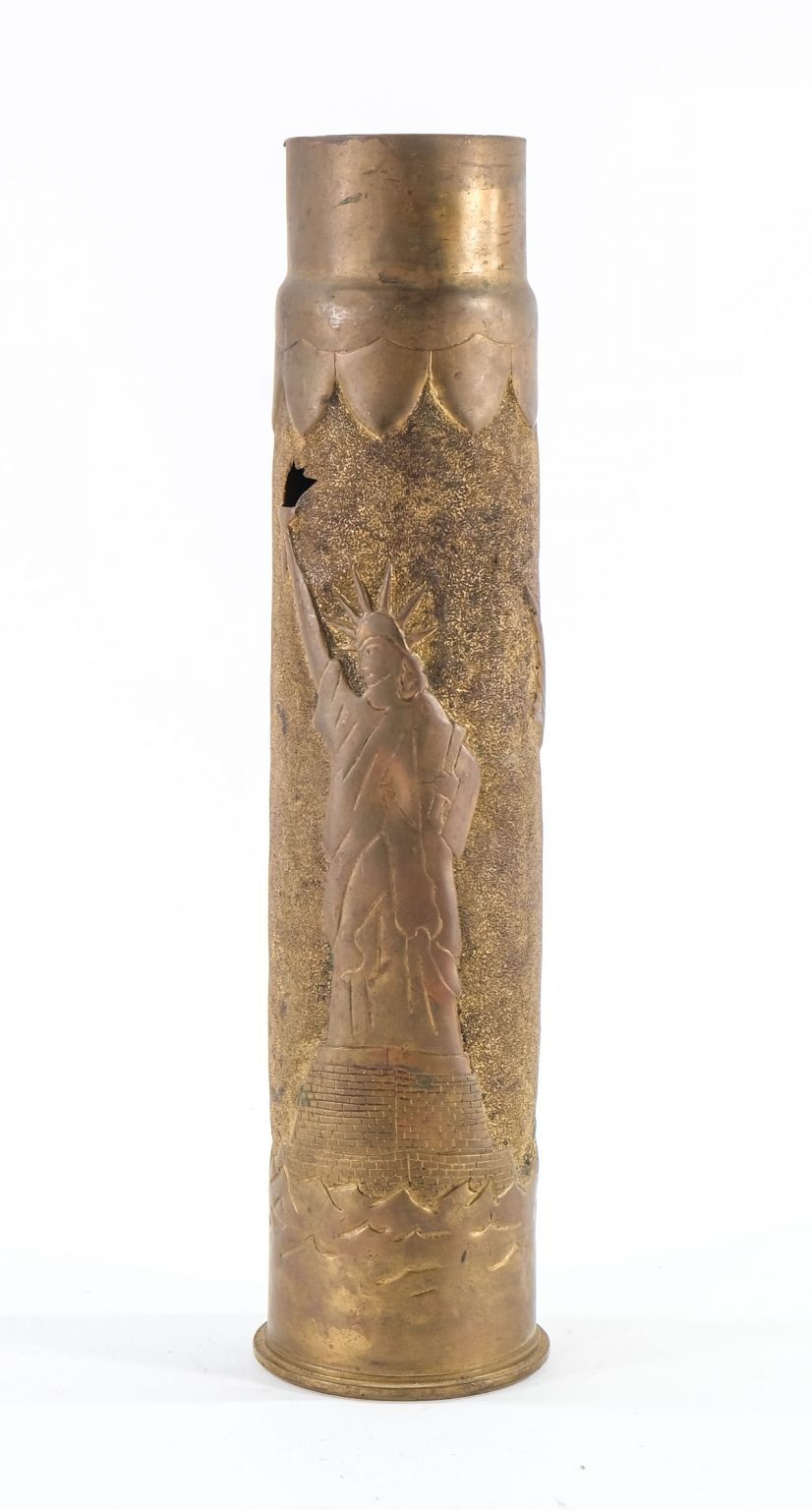 WWI Statue of Liberty Trench Art Artillery Shell - Online Gun Auction