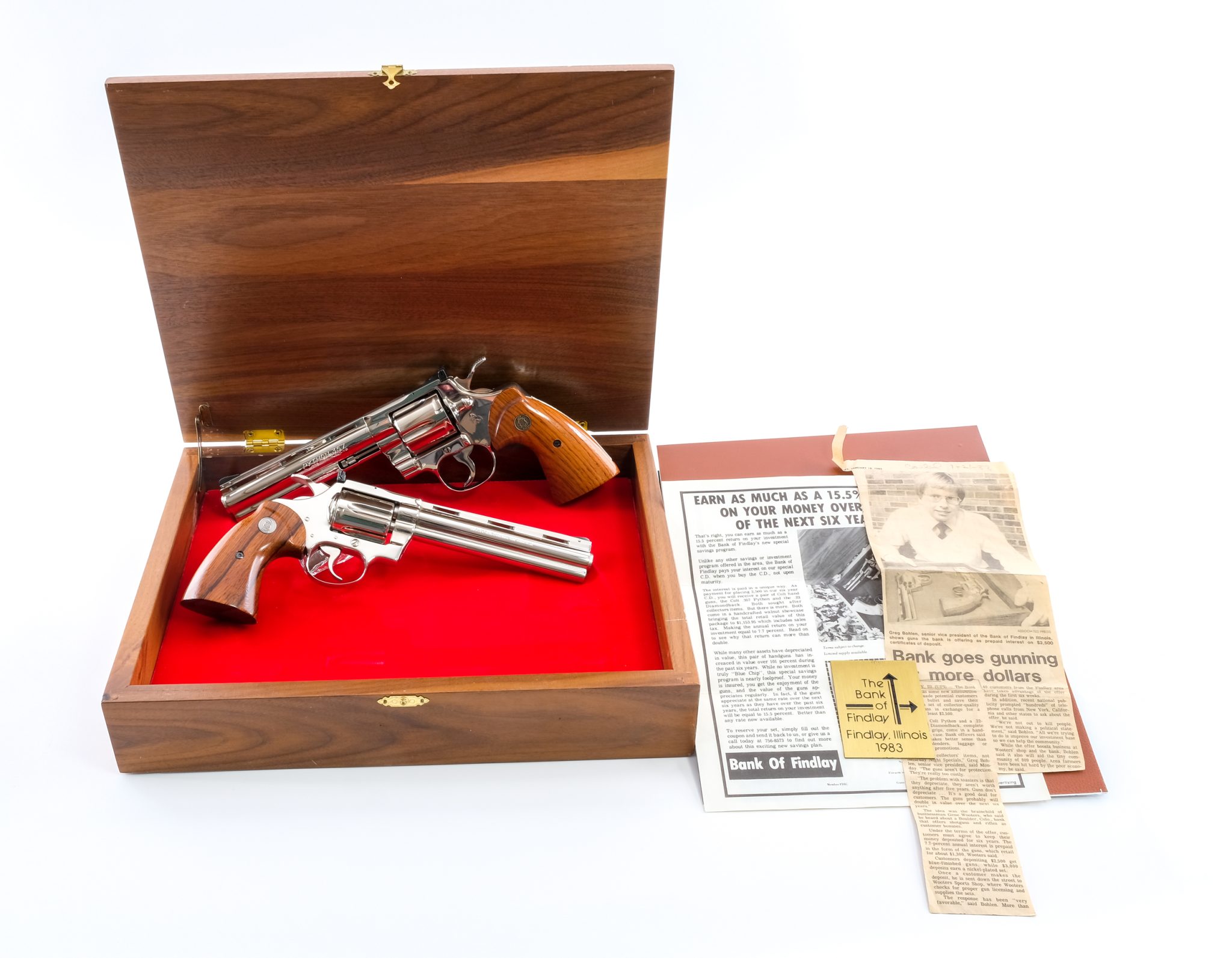 Colt Python / Diamondback Bankers 2 Pcs Revolvers - CT Firearms Auction