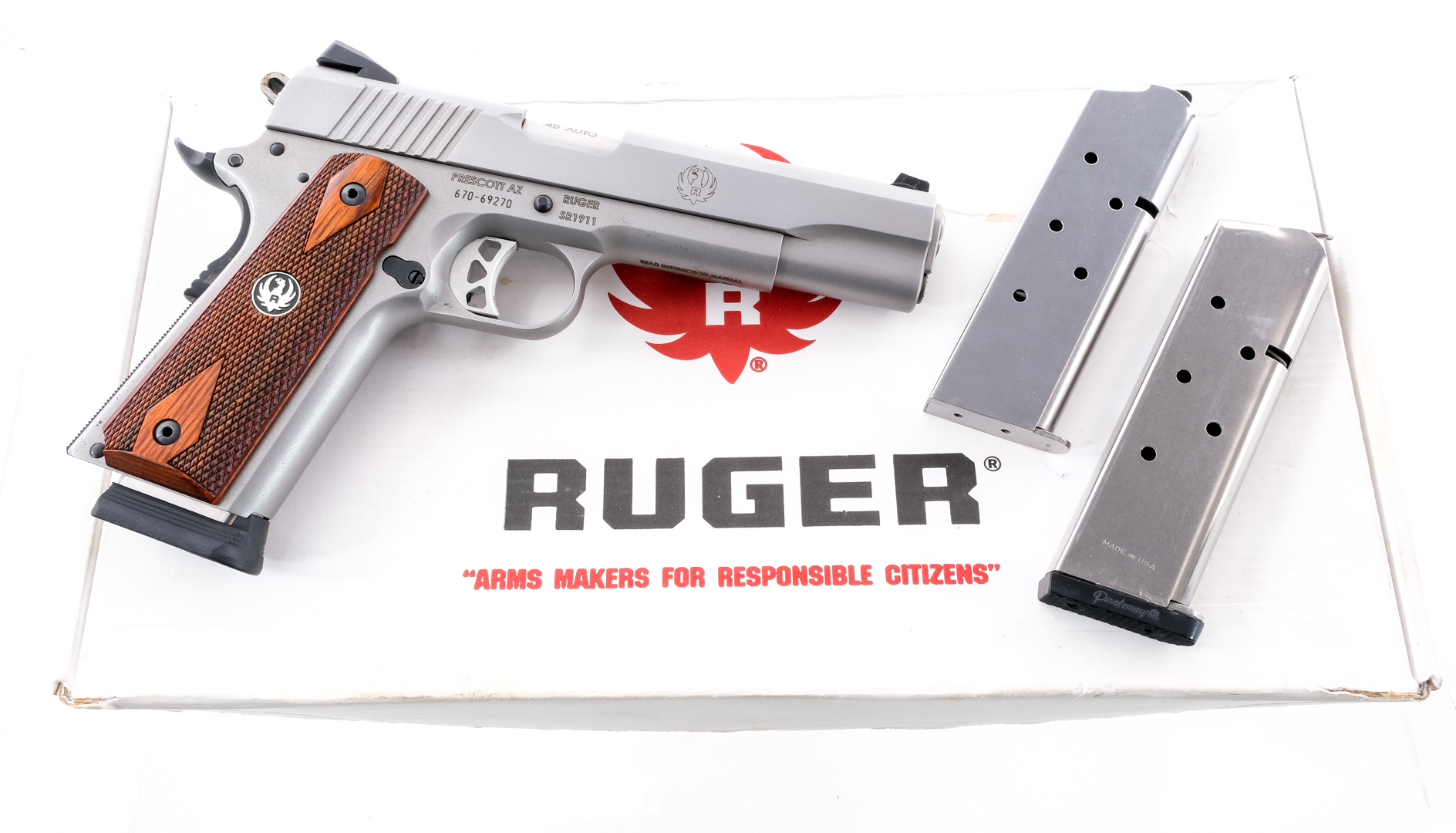 Ruger SR 1911 Full Size .45 Auto Semi Auto Pistol - CT Firearms Auction