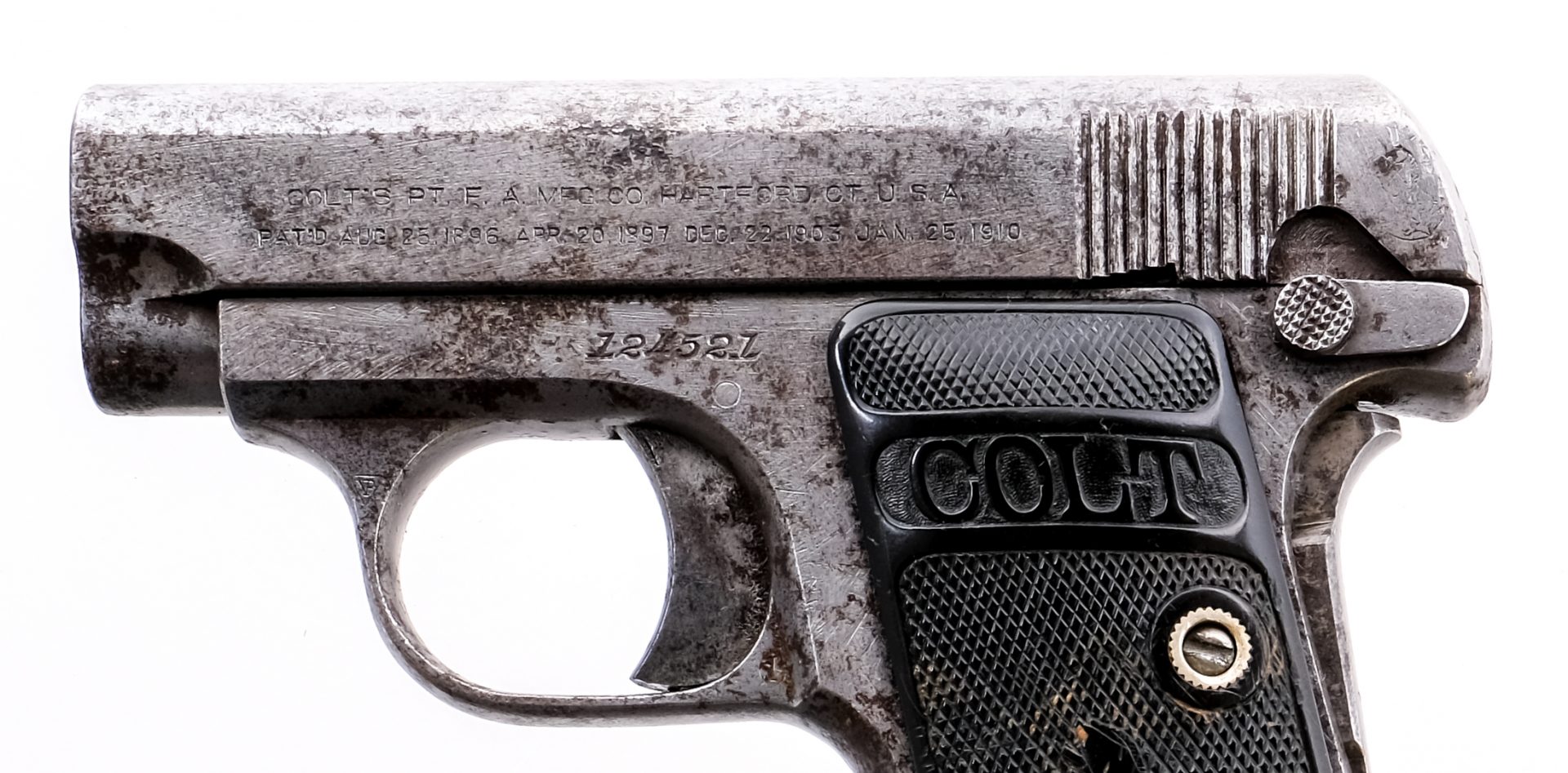 Early Colt 1908 .25 Semi Auto Pistol - CT Firearms Auction