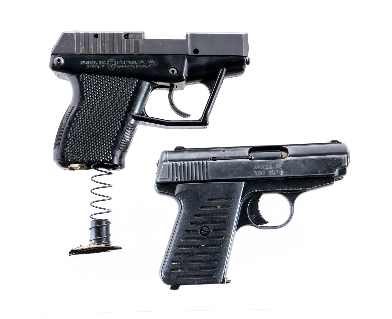 Grendel / Bryco .380 2Pcs Lot Semi Auto Pistols - CT Firearms Auction