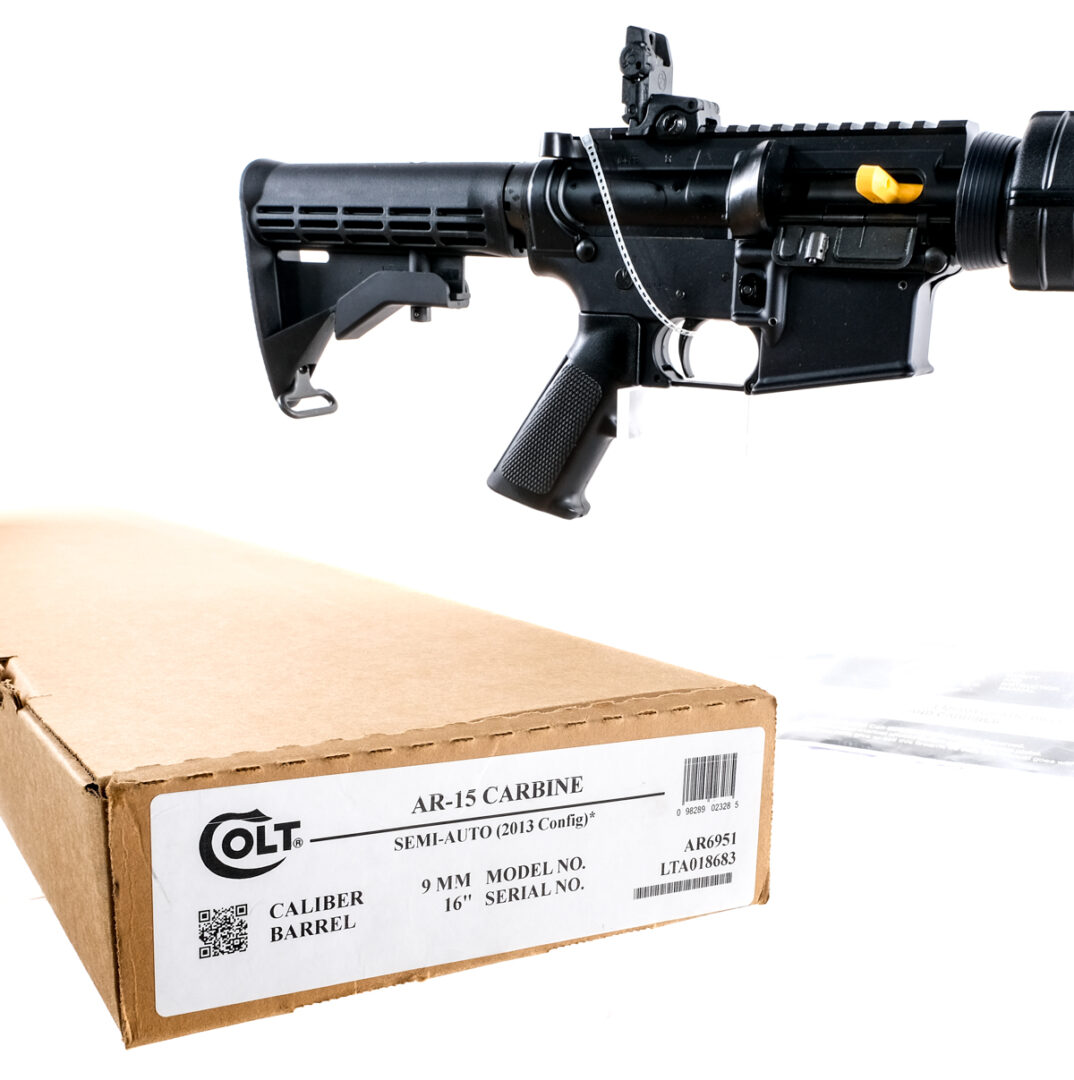 Colt AR15 Carbine 9mm Semi Auto Rifle - CT Firearms Auction