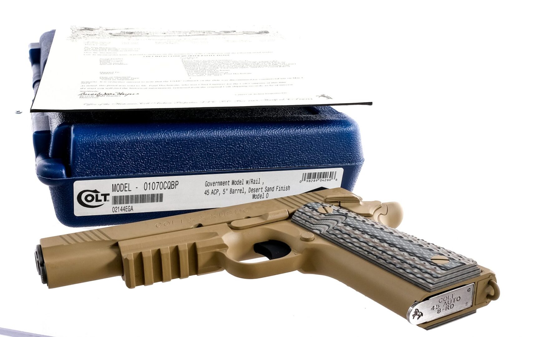 Colt M45A1 CQBP USMC .45 Semi Auto Pistol - CT Firearms Auction