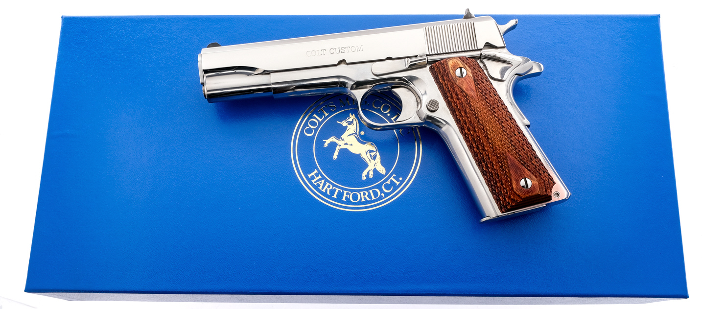 Colt Custom Government Stainless .38 Super 1911 - CT Firearms Auction