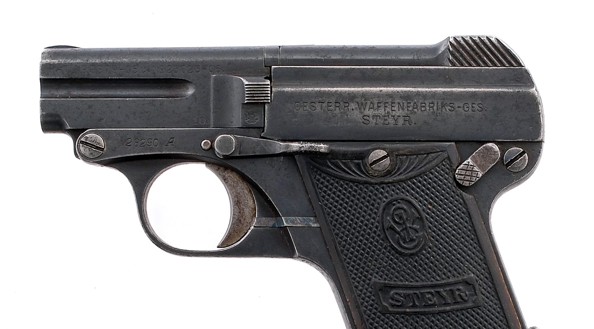 Steyr 1908 .25 Semi-Auto Pistol - CT Firearms Auction