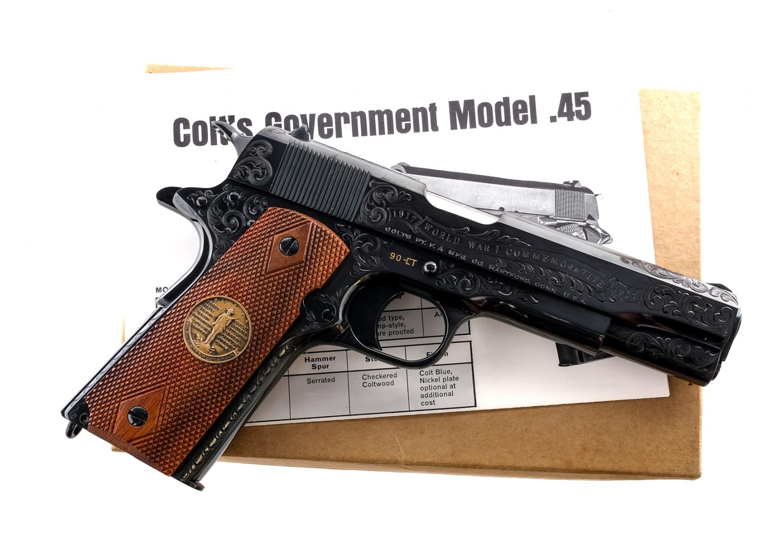 Colt 1911 WWI Commemorative Deluxe .45 Semi Pistol - CT Firearms Auction