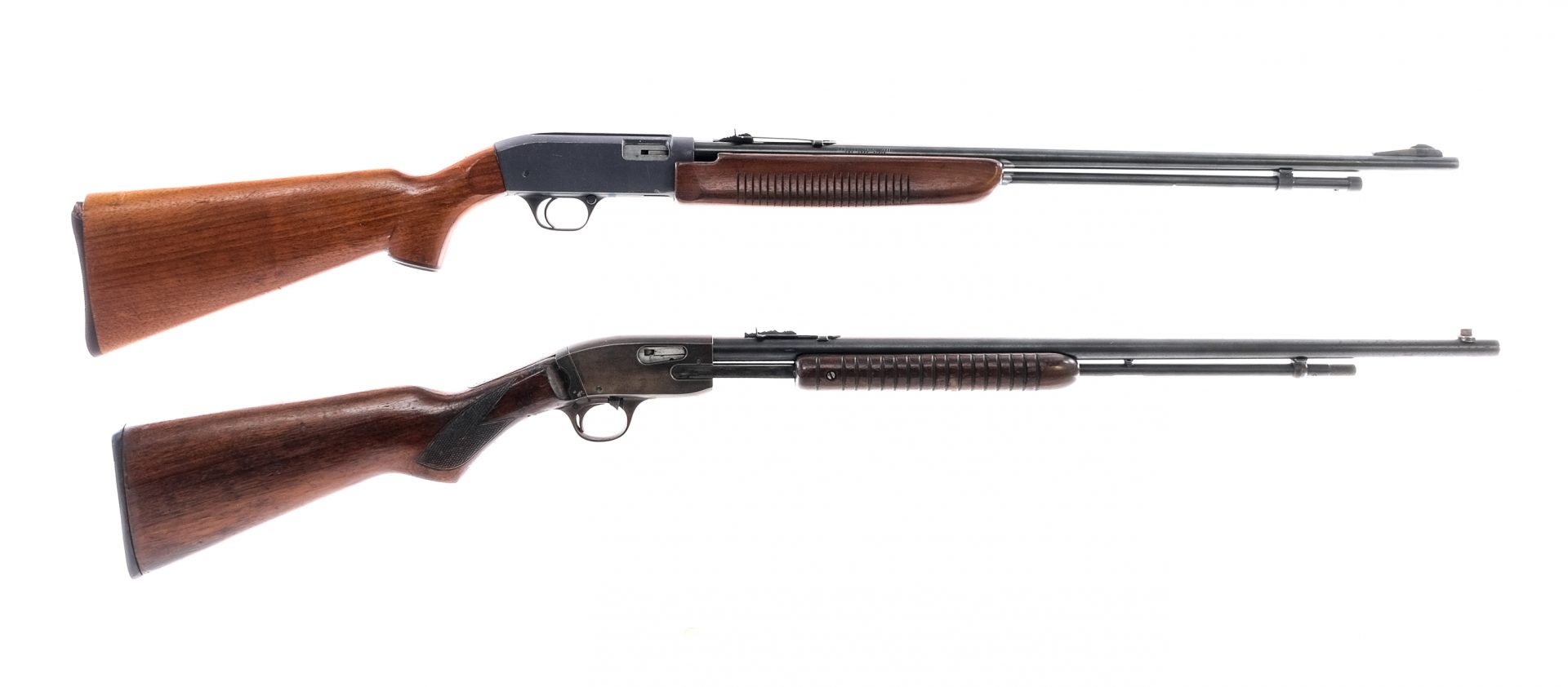 Estate Rifles .22 2 Pcs Lot Pump Action Rifles - CT Firearms Auction