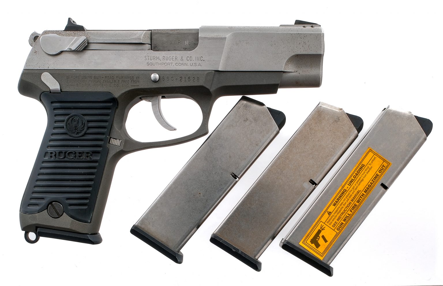 Ruger P90 .45 Semi-Auto Pistol - CT Firearms Auction