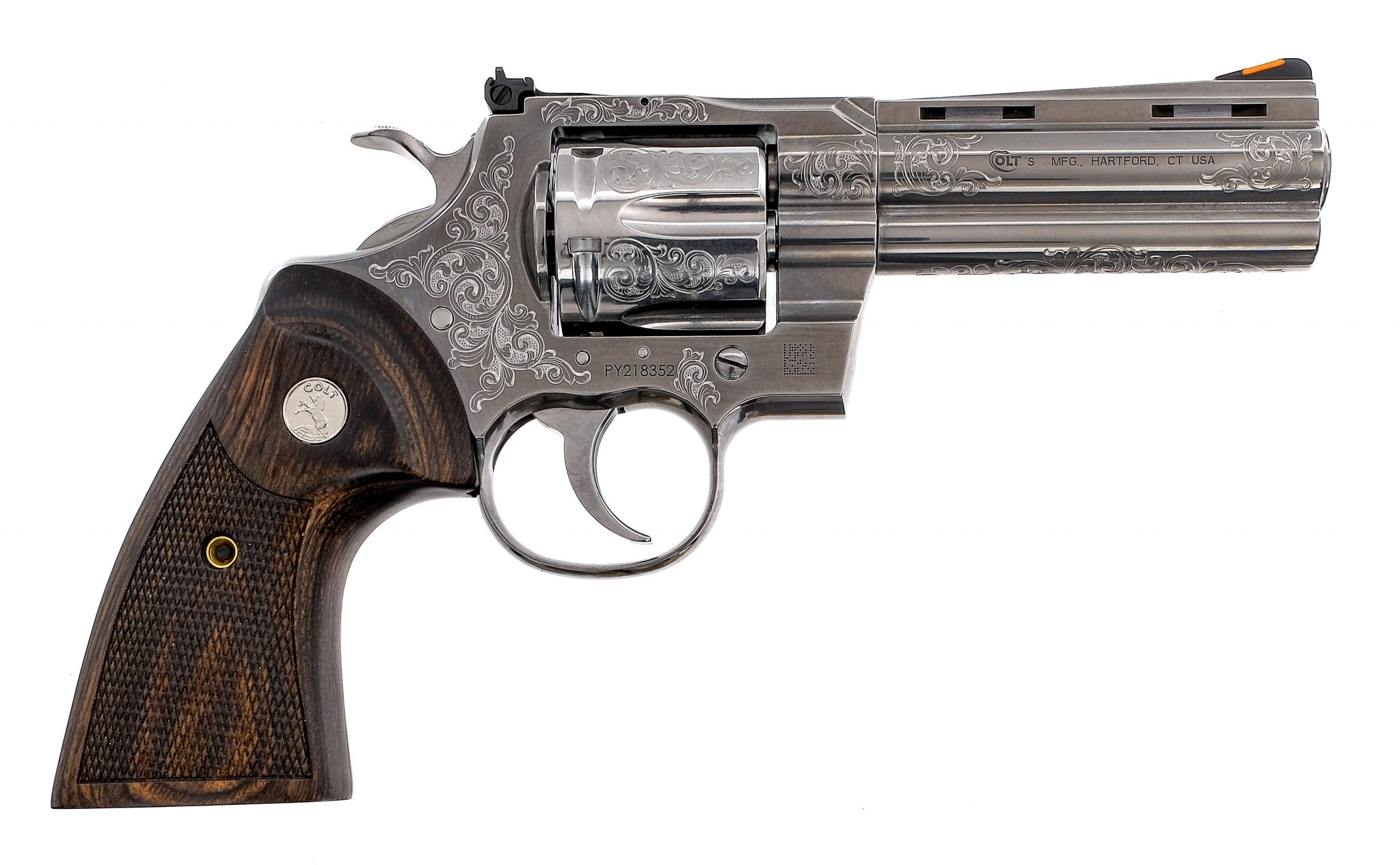 Colt Python Custom Shop Engraved .357 Revolver - CT Firearms Auction