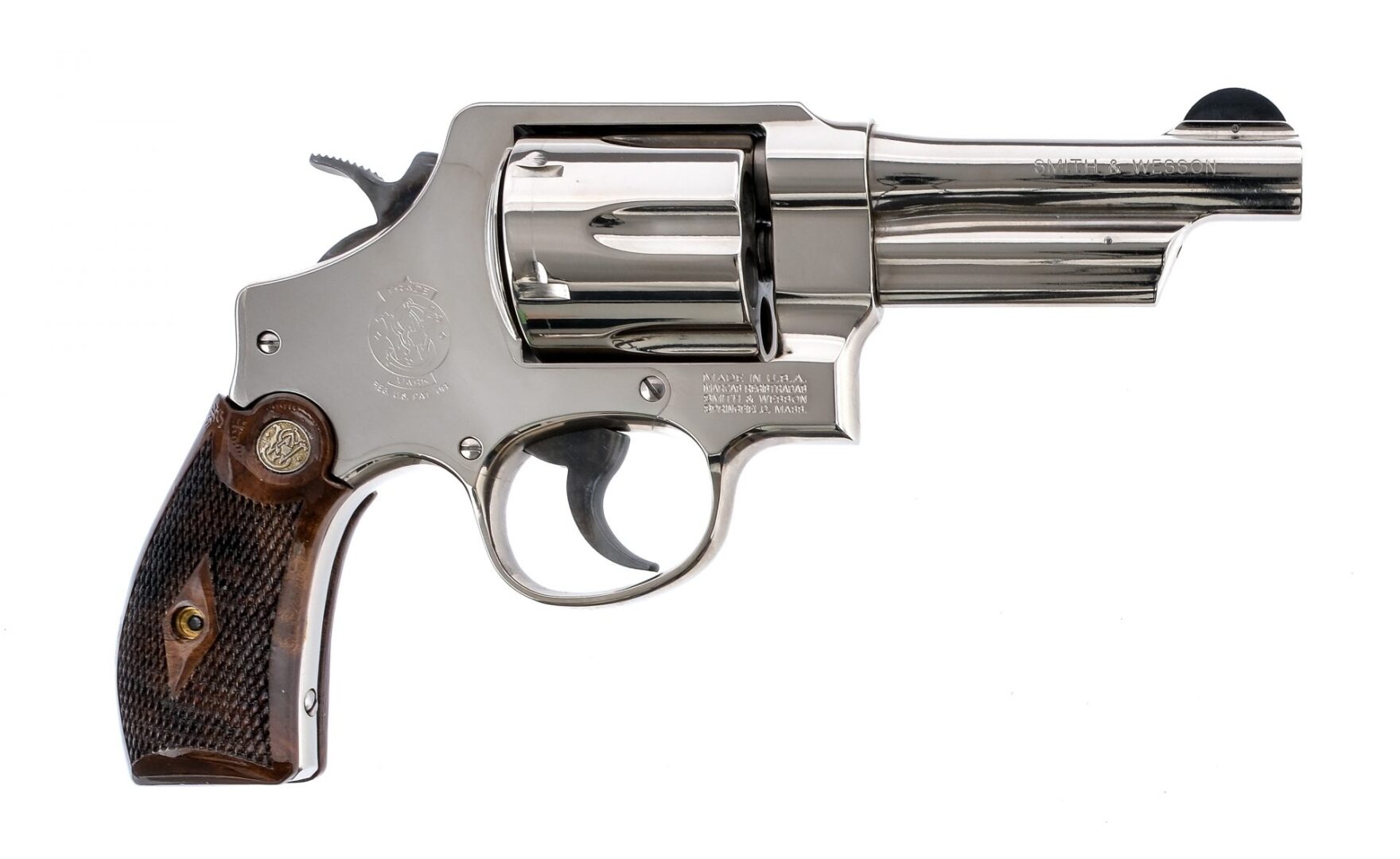Smith & Wesson 21-4 Nickel .44 SPL Revolver - CT Firearms Auction